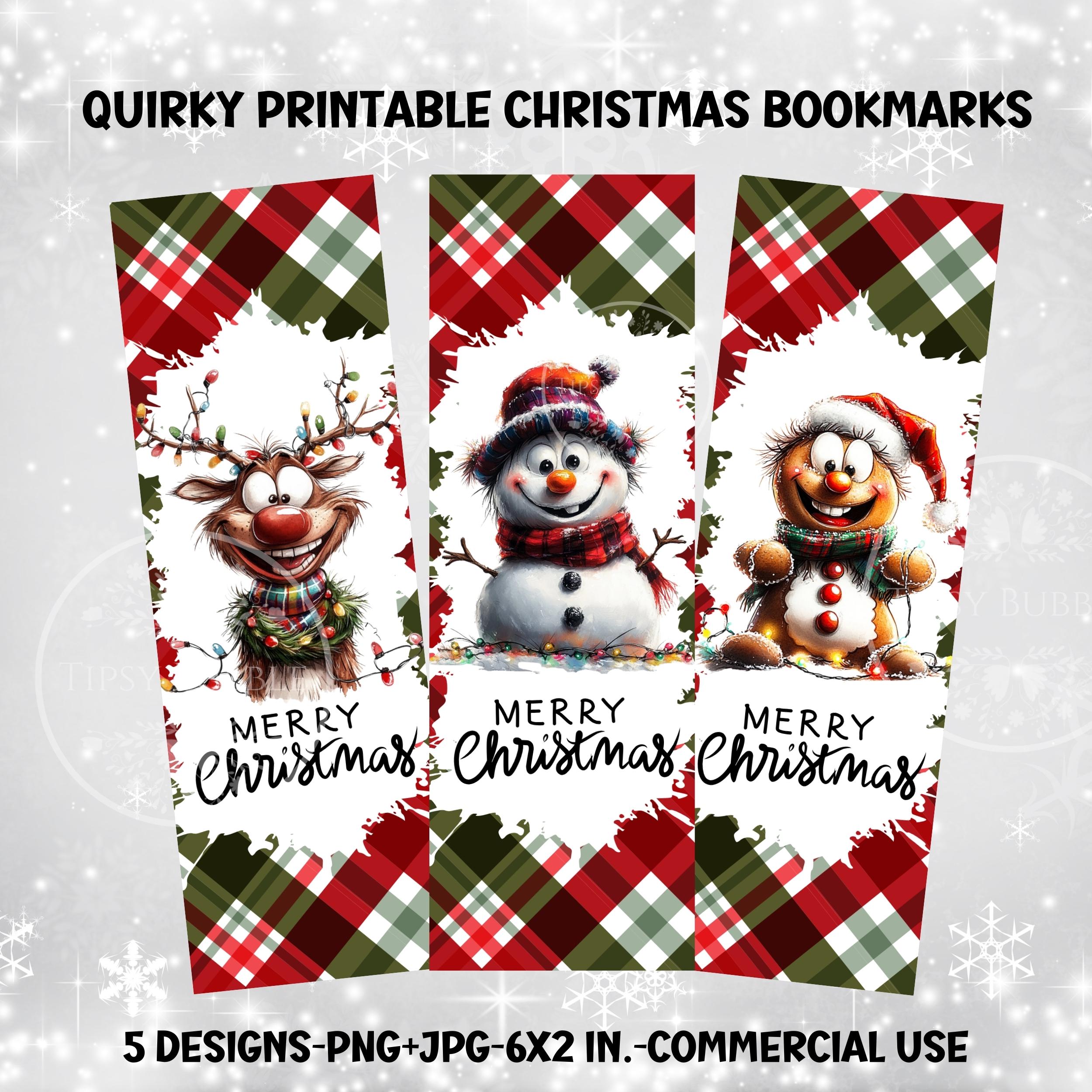 Funny Christmas Bookmark Printables, Quirky Christmas, Christmas ...
