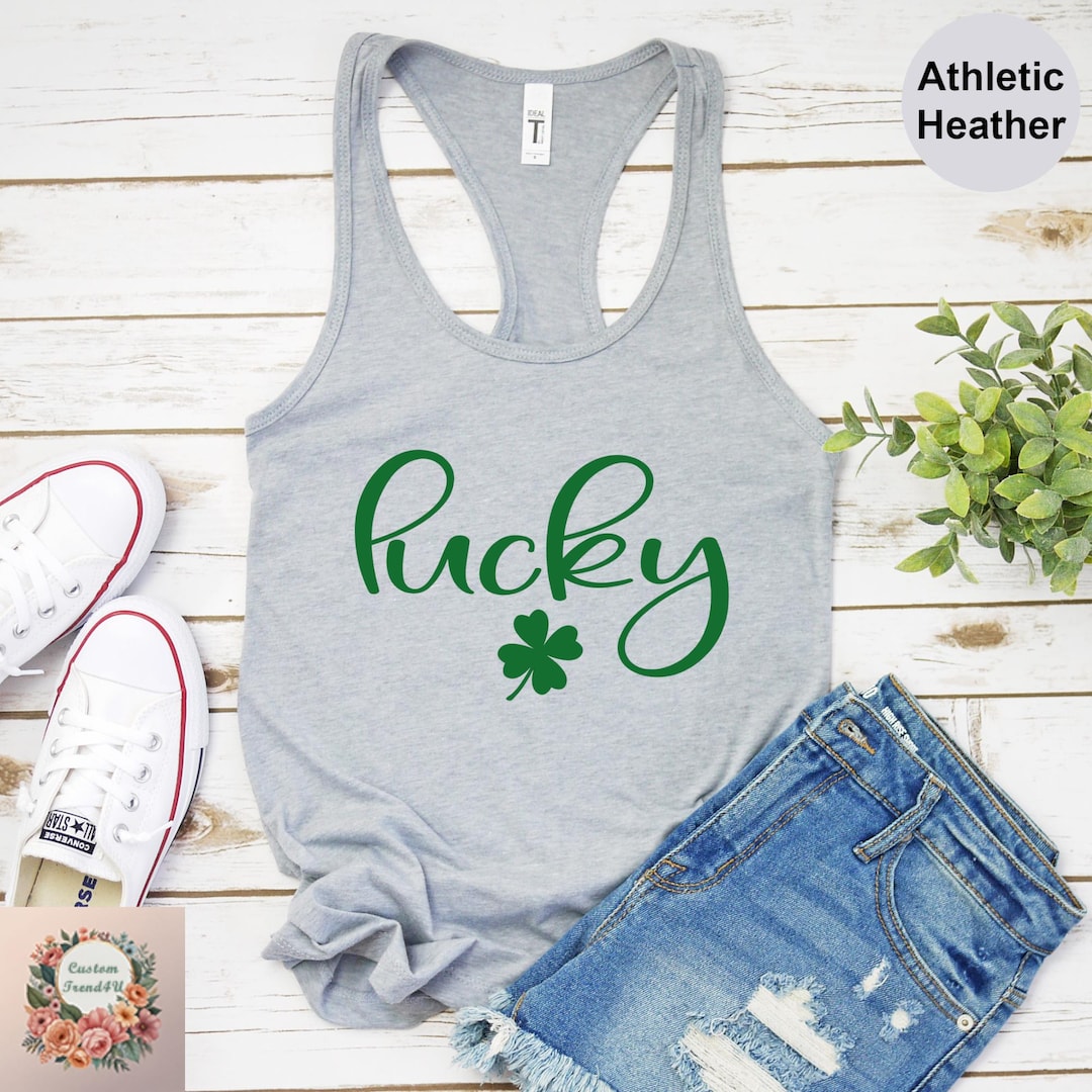 Lucky Tank Top, Clover Tank, St Patricks Day Tank Top, Cute St Patricks ...