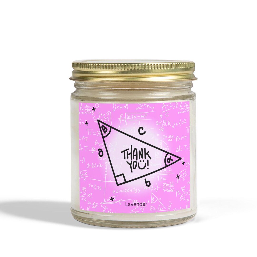 Thank You Math Teacher Candle, Lavender, 9oz - Etsy