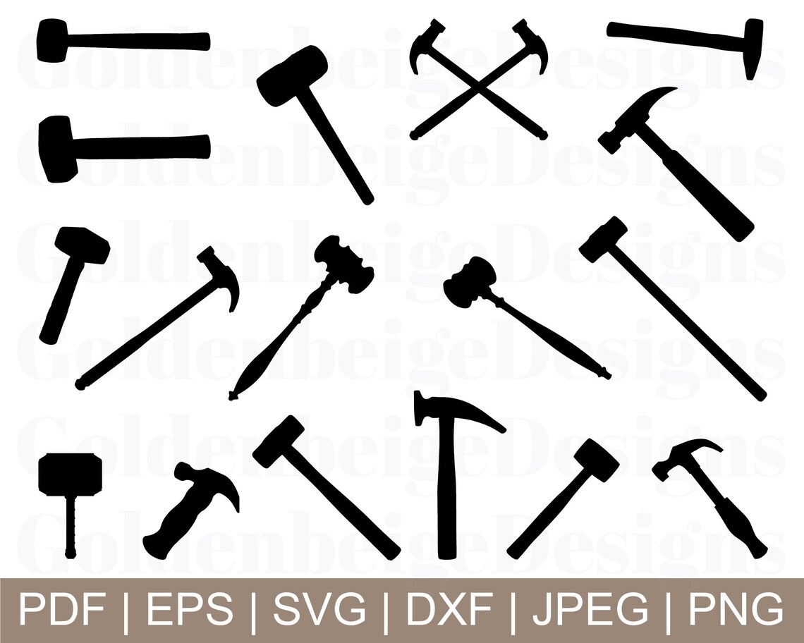 Hammer Svg, Hammer Vector, Hammer Cricut, Hammer Cut File, Hammer Dxf ...