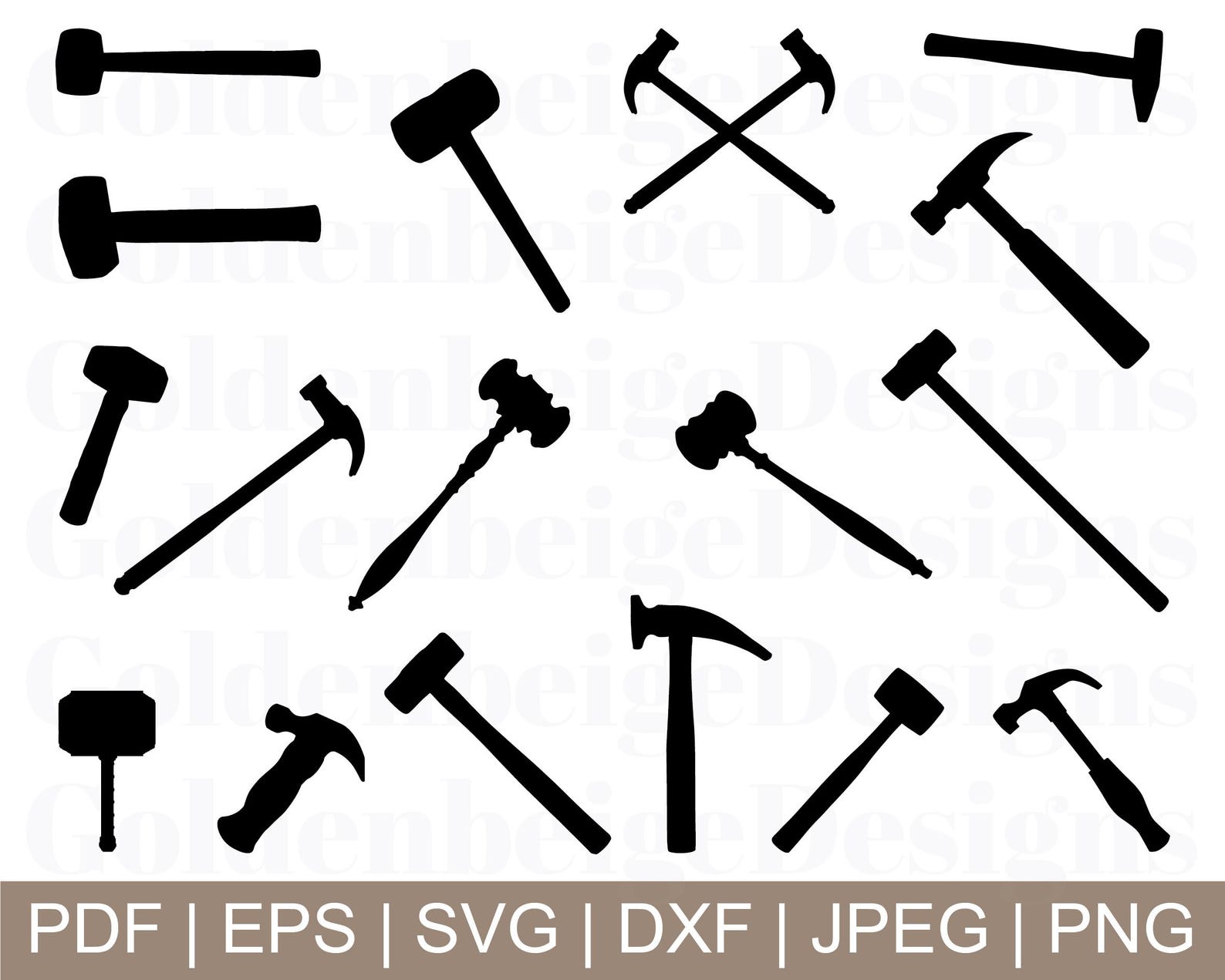 Hammer Svg, Hammer Vector, Hammer Cricut, Hammer Cut File, Hammer Dxf ...