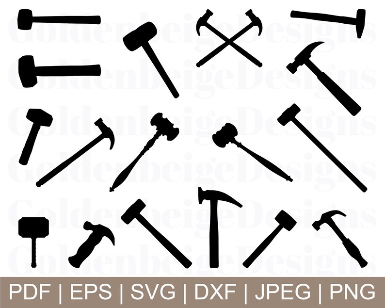 Hammer Svg, Hammer Vector, Hammer Cricut, Hammer Cut File, Hammer Dxf ...