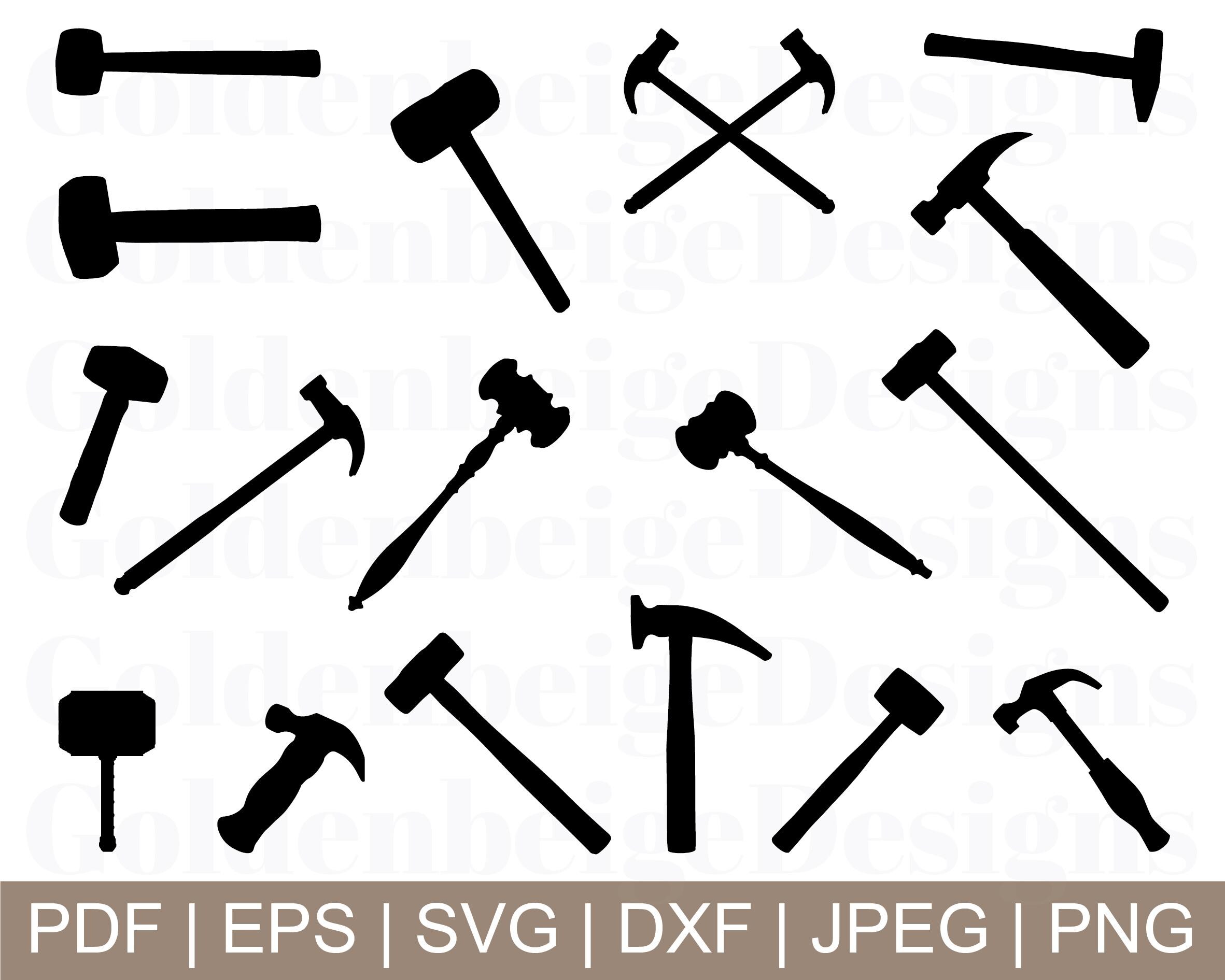 Hammer Svg, Hammer Vector, Hammer Cricut, Hammer Cut File, Hammer Dxf ...