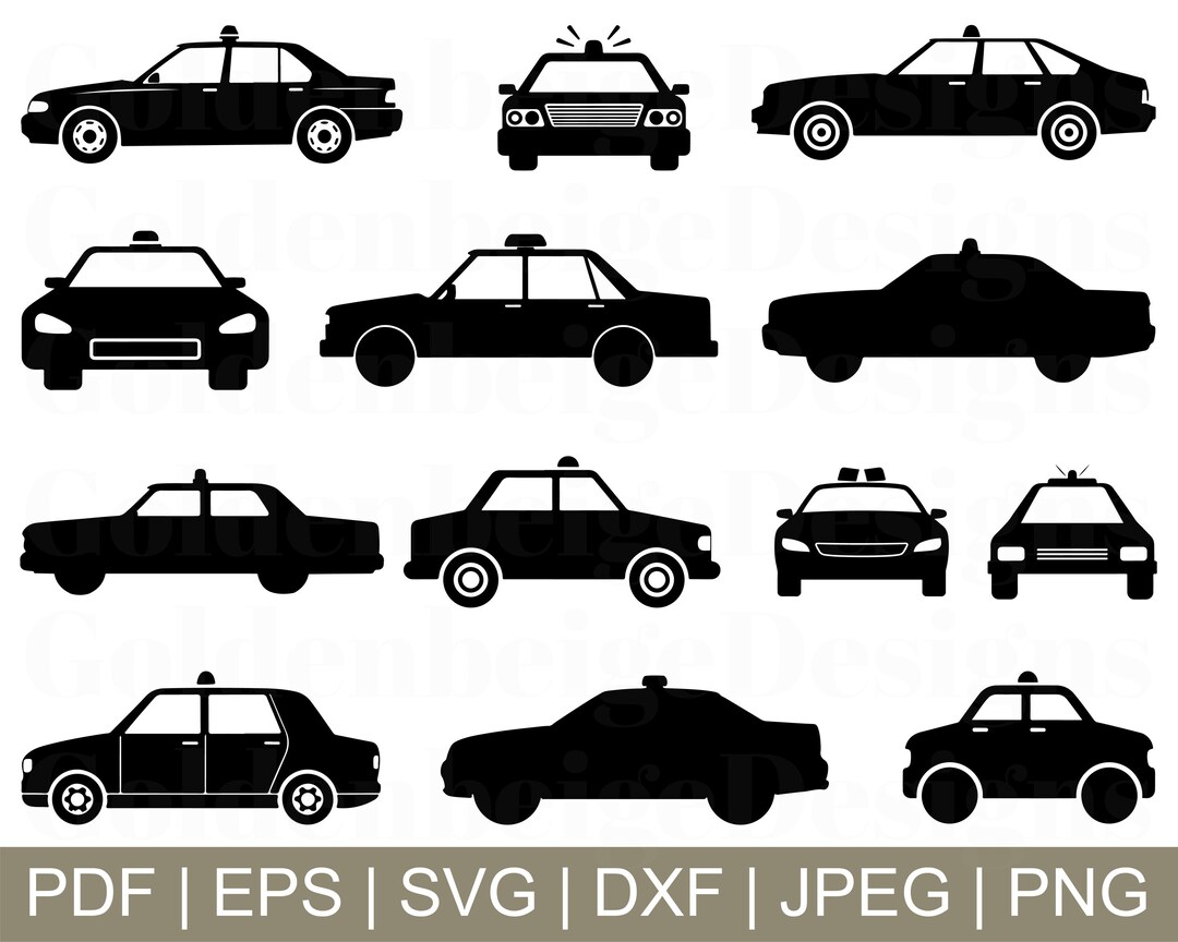 Police Cars Svg, Police Car Cut File, Police Car Vector, Police Cars ...