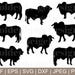 Brahman Bull Svg, Bull Silhouette, Brahman Bull Vector, Livestock Svg ...