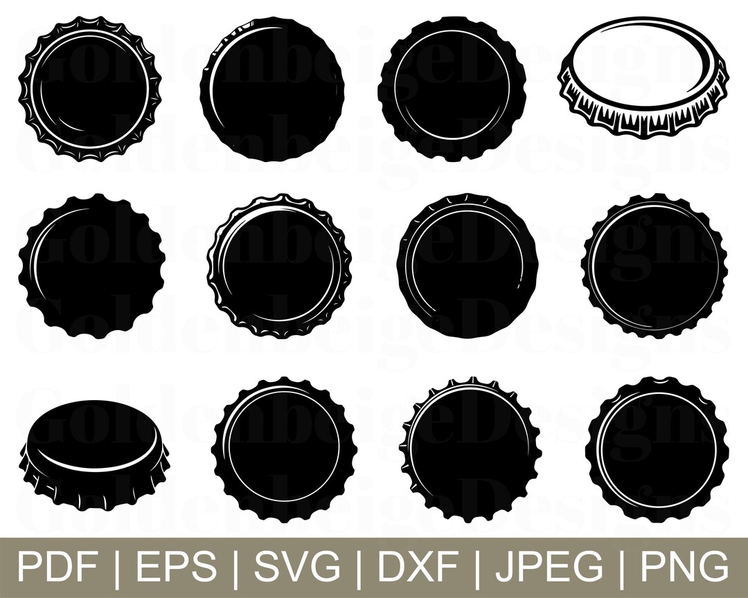 Beer Bottle Cap Svg, Beer Bottle Caps Silhouette, Beer Bottle Caps Cut ...