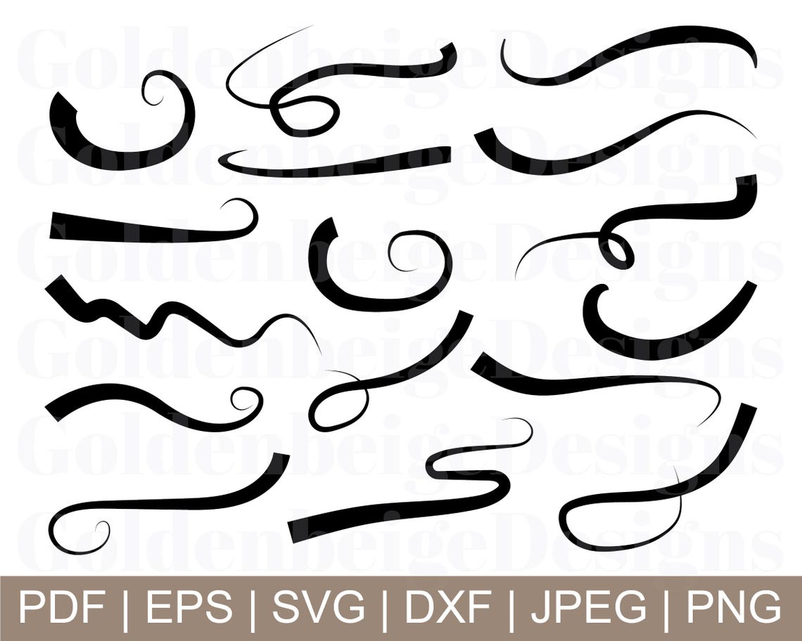 Underline Svg, Text Tail Vector, Swoosh Silhouette, Underline Cricut ...