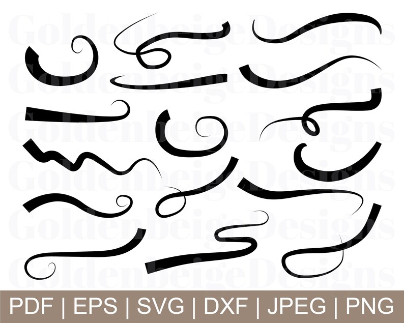 Underline Svg, Text Tail Vector, Swoosh Silhouette, Underline Cricut ...