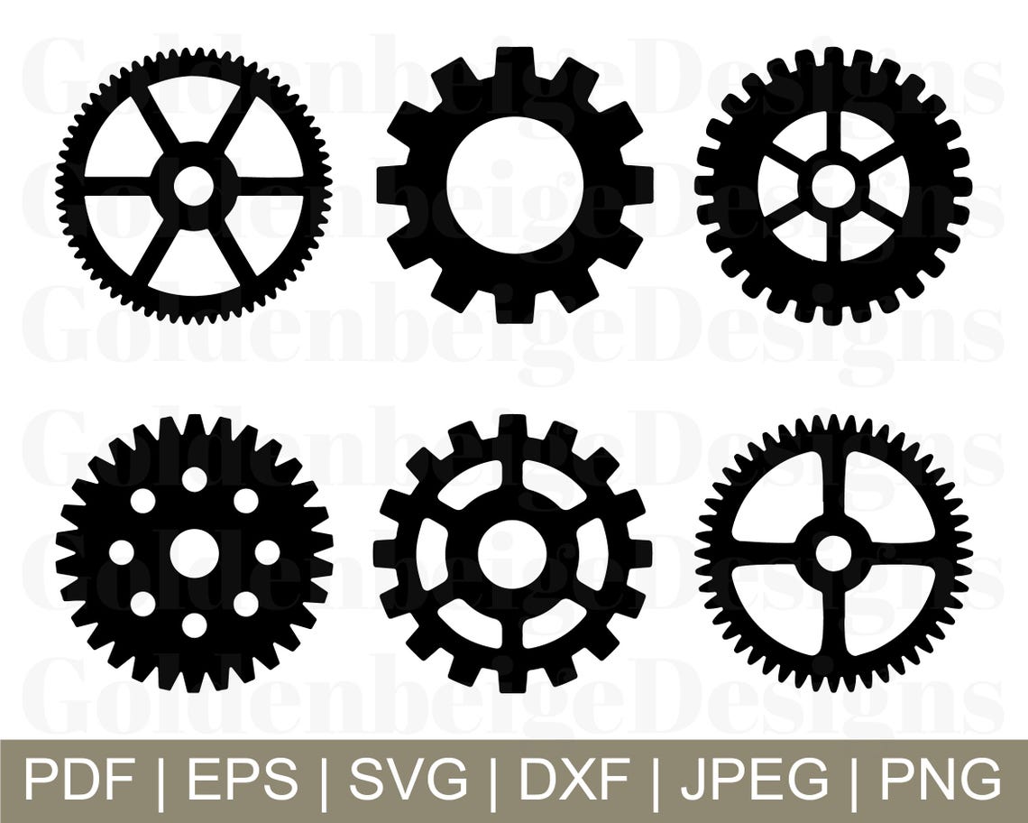 Steampunk Gear Svg, Gear Silhouette, Gear Svg, Gear Cut Files, Gear ...