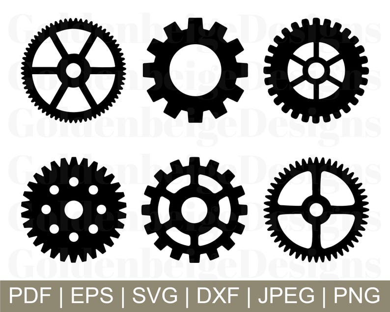 Steampunk Gear Svg, Gear Silhouette, Gear Svg, Gear Cut Files, Gear ...