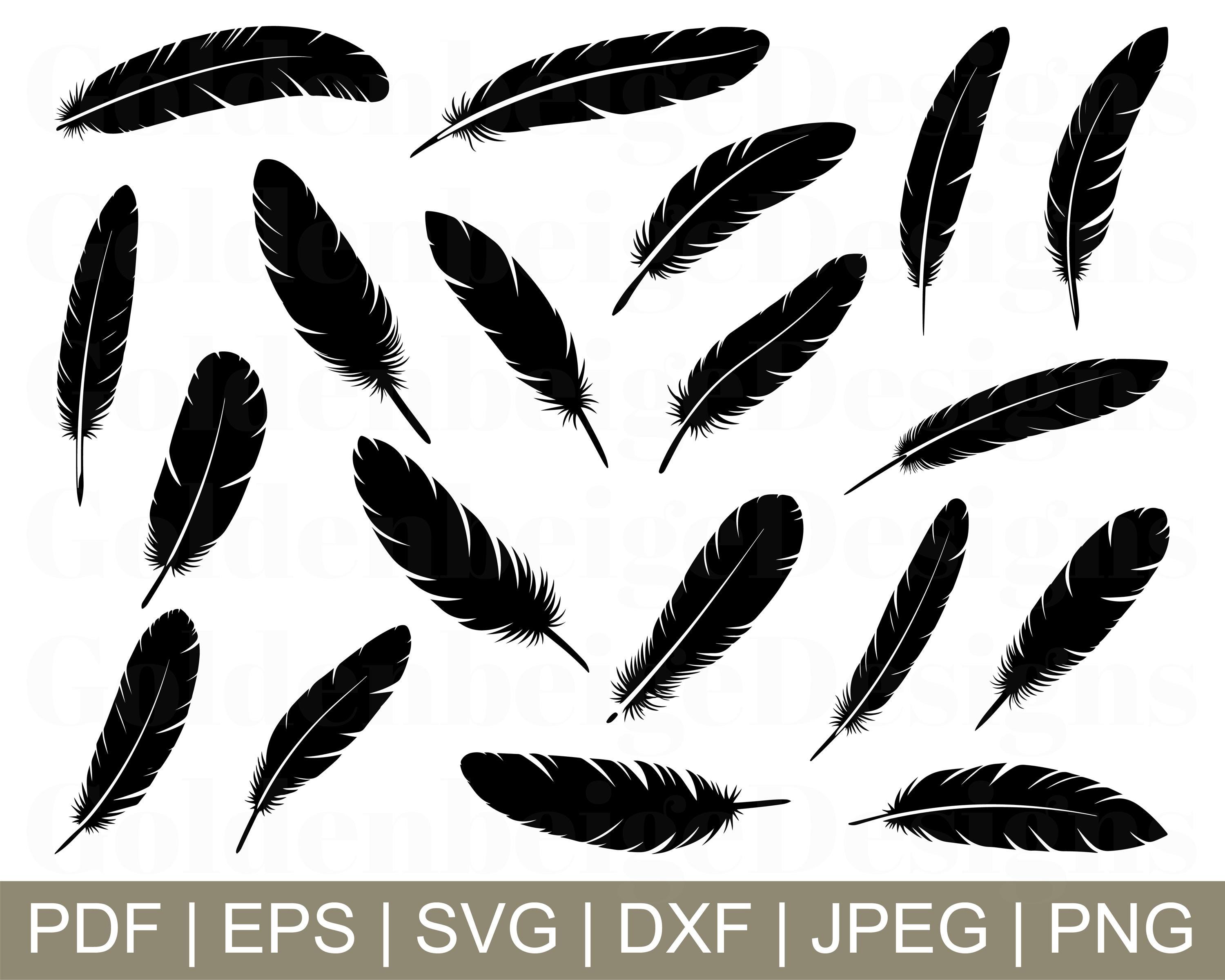 Feather Svg, Feather Cut File, Feather Silhouette, Feather Cricut ...
