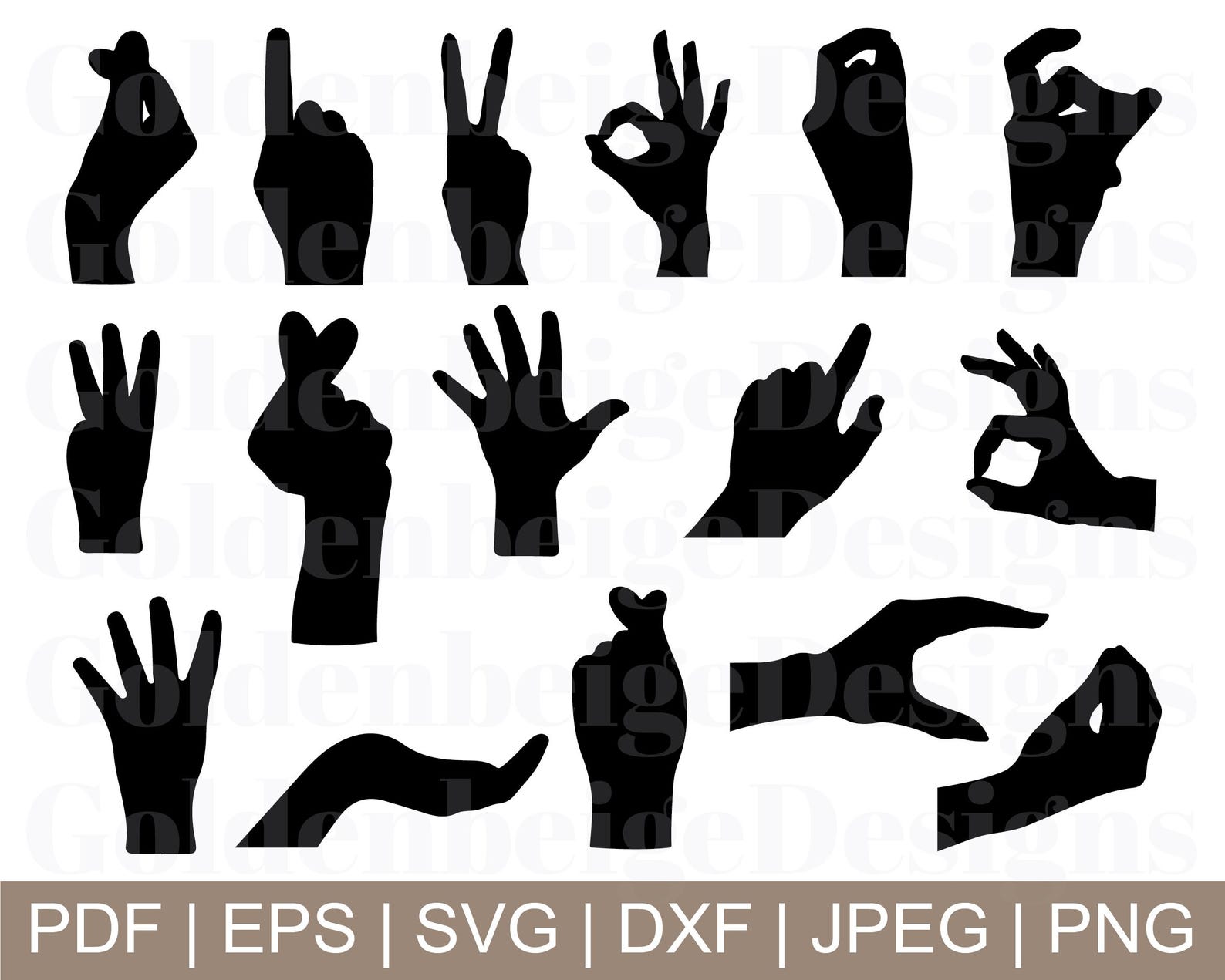 Hand Gesture Svg, Hand Gesture Vector, Hand Gesture Silhouette, Hand ...