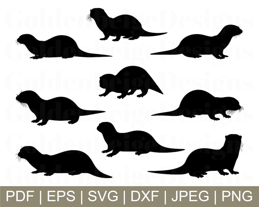 Otter Svg, Otter Cut File, Otter Cricut, Otter Silhouette, Otter Dxf ...