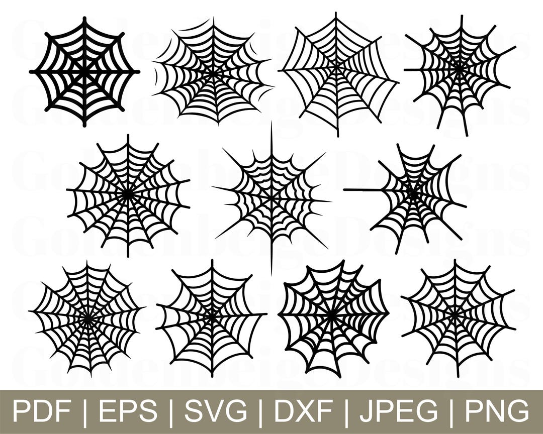 Spider Webs Svg, Spider Web Cut File, Spider Web Cricut, Spider Web Dxf ...