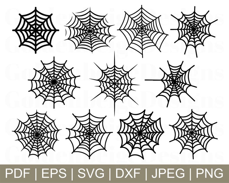 Spider Webs Svg, Spider Web Cut File, Spider Web Cricut, Spider Web Dxf ...
