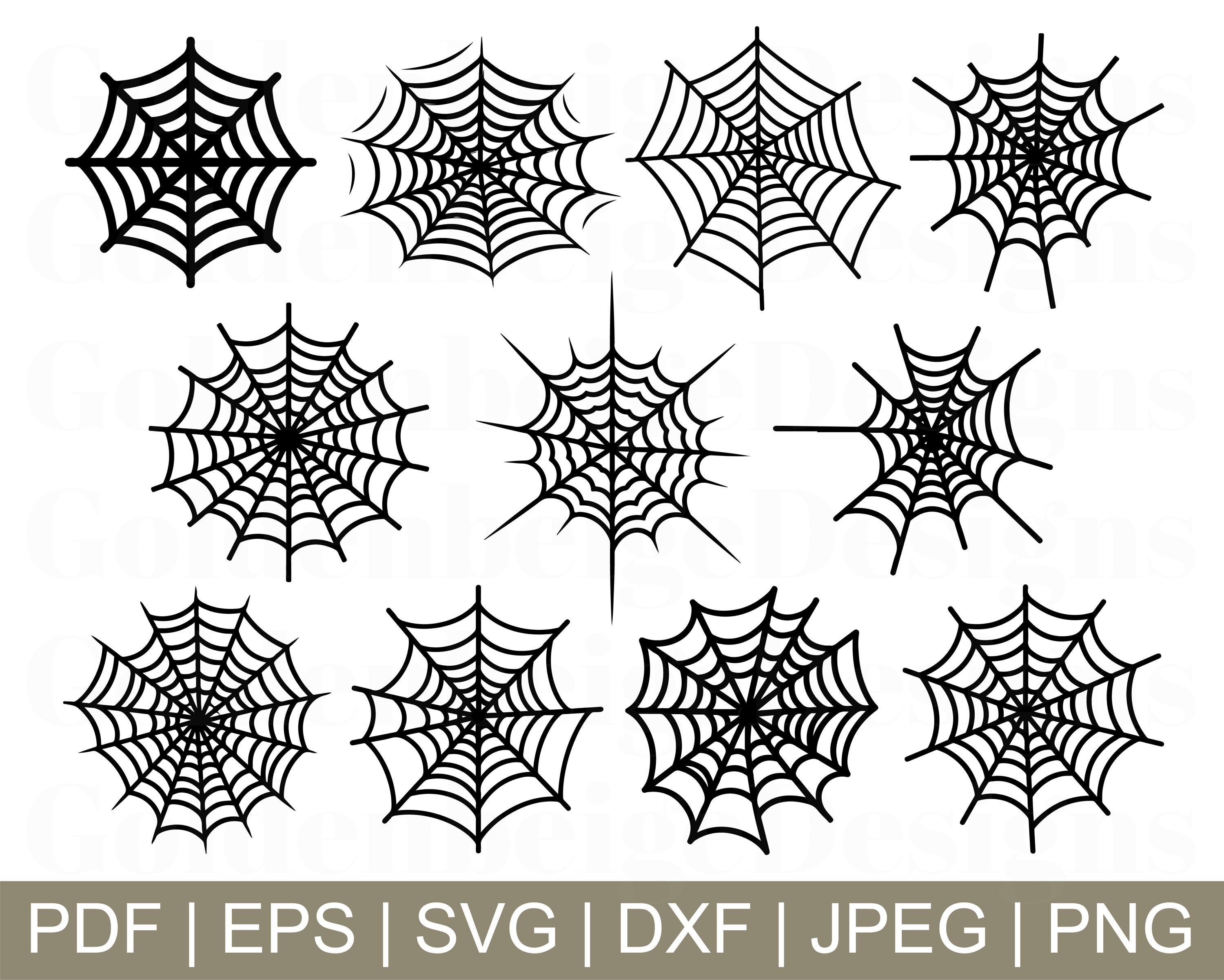 Spider Webs Svg, Spider Web Cut File, Spider Web Cricut, Spider Web Dxf ...