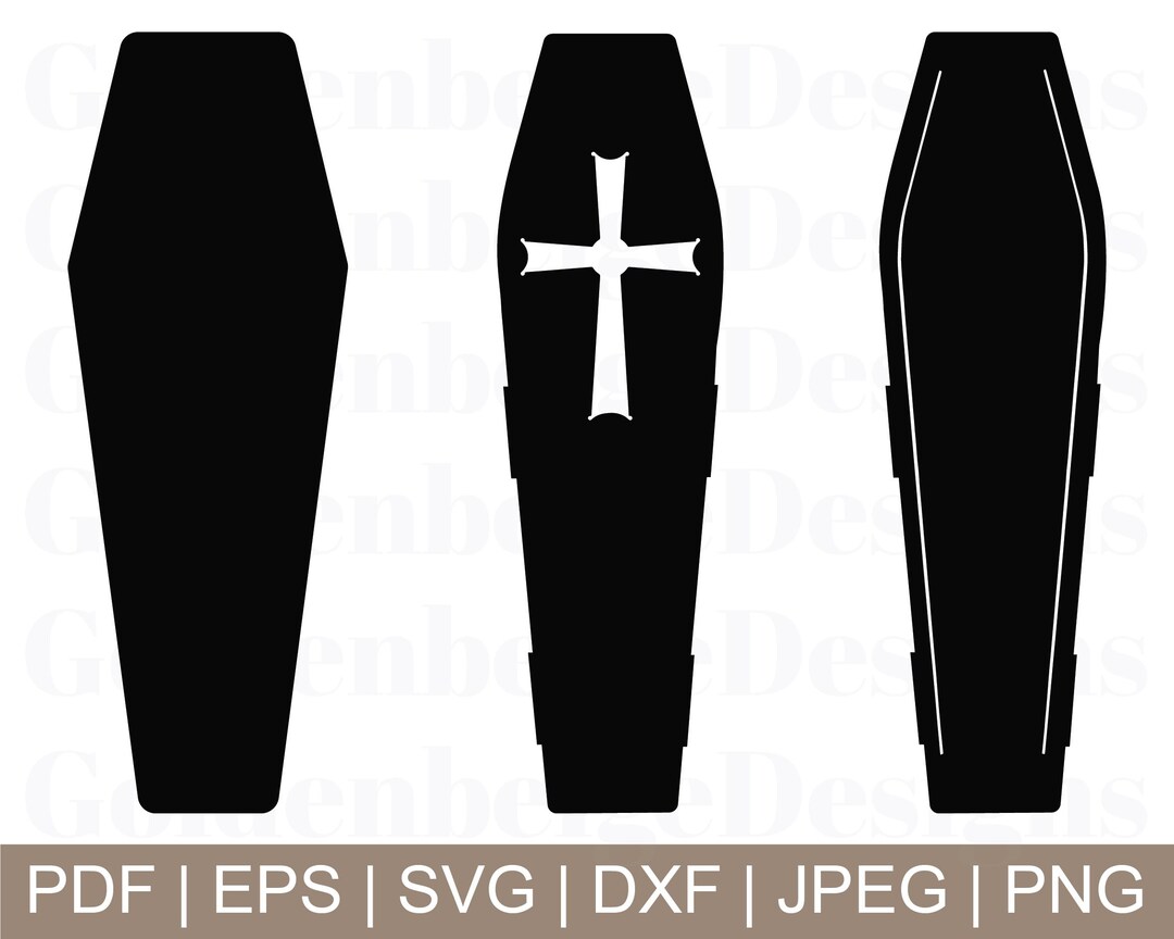 Coffin Svg, Coffin Vector, Coffin Silhouette, Coffin Cut File, Coffin ...