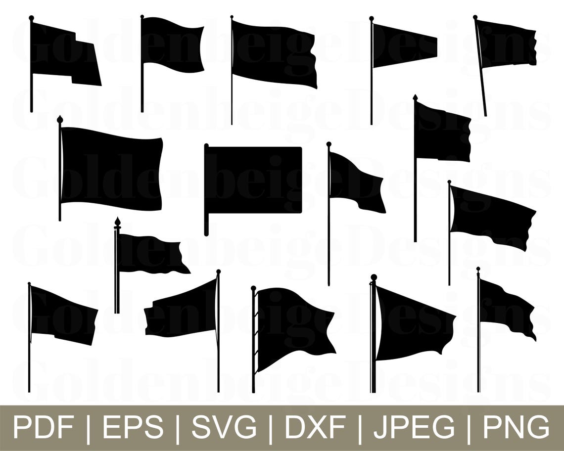 Flag Svg, Flags Silhouette, Flag Cut File, Flags Dxf, Jpeg, Flags ...
