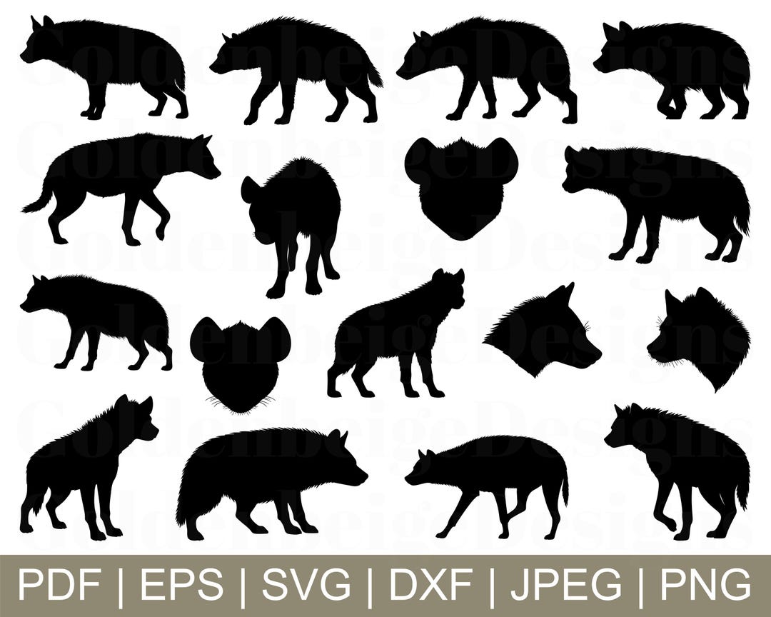 Hyena Svg, Hyena Silhouette, Hyena Cut File, Hyena Dxf, Jpeg, Png - Etsy