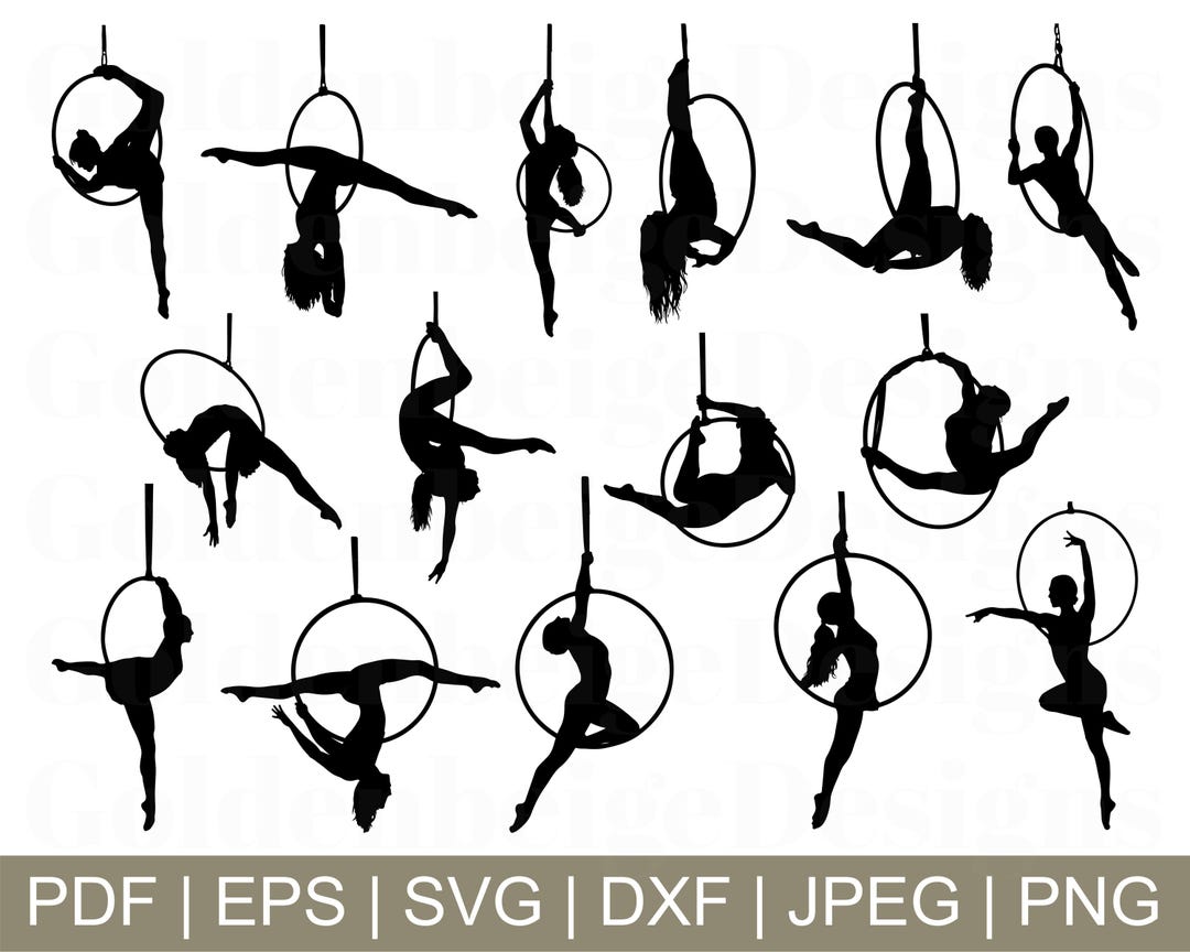 Aerial Hoop Svg, Aerial Hoop Vector, Aerial Hoop Cut File, Aerial Hoop ...