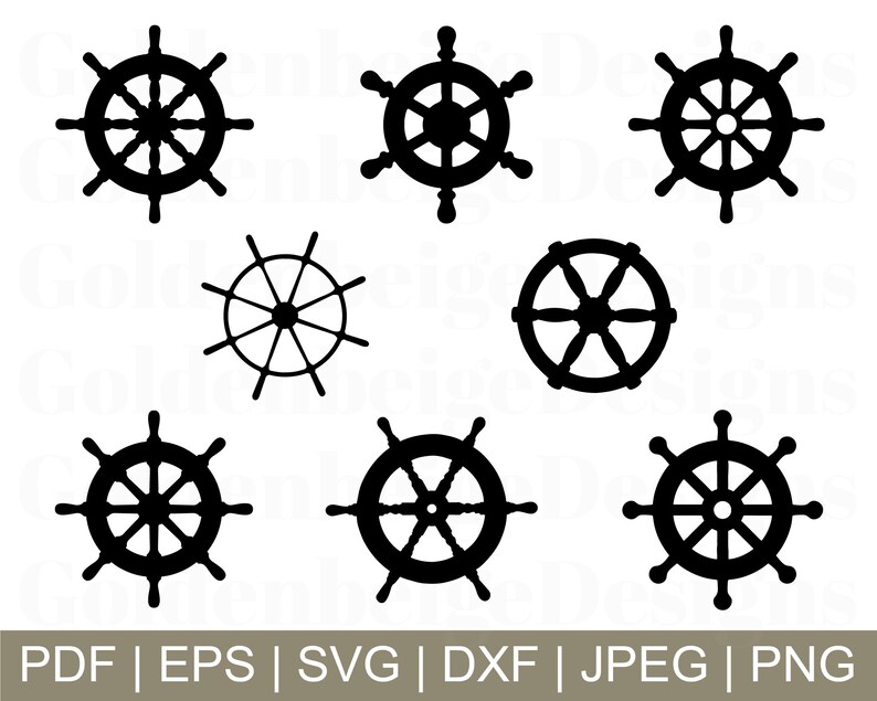 Ship Wheels Svg, Ship Wheels Vector, Ship Wheels Silhouette, Ship ...