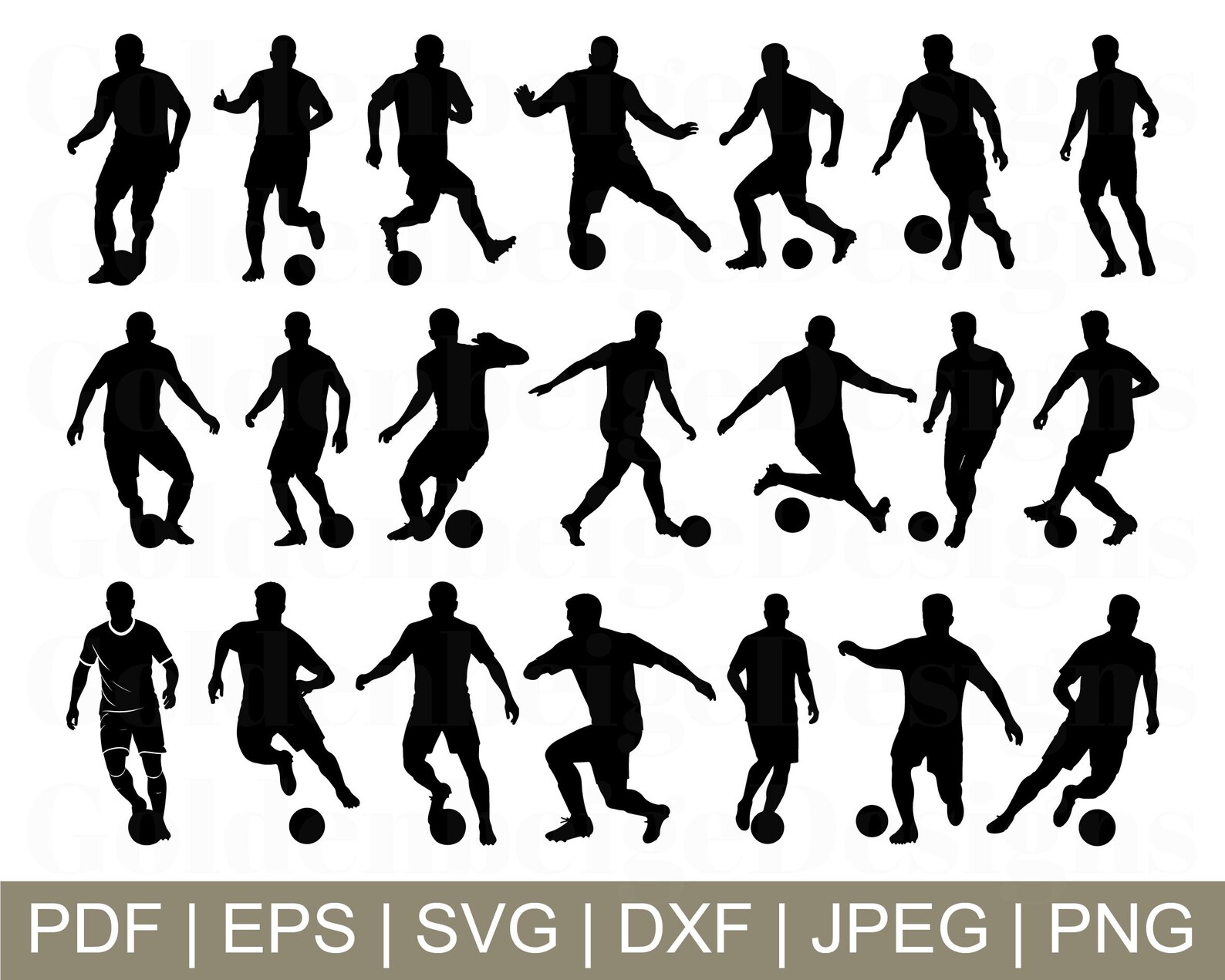 Soccer Players Svg, Soccer Players Vector, Soccer Players Cut File ...