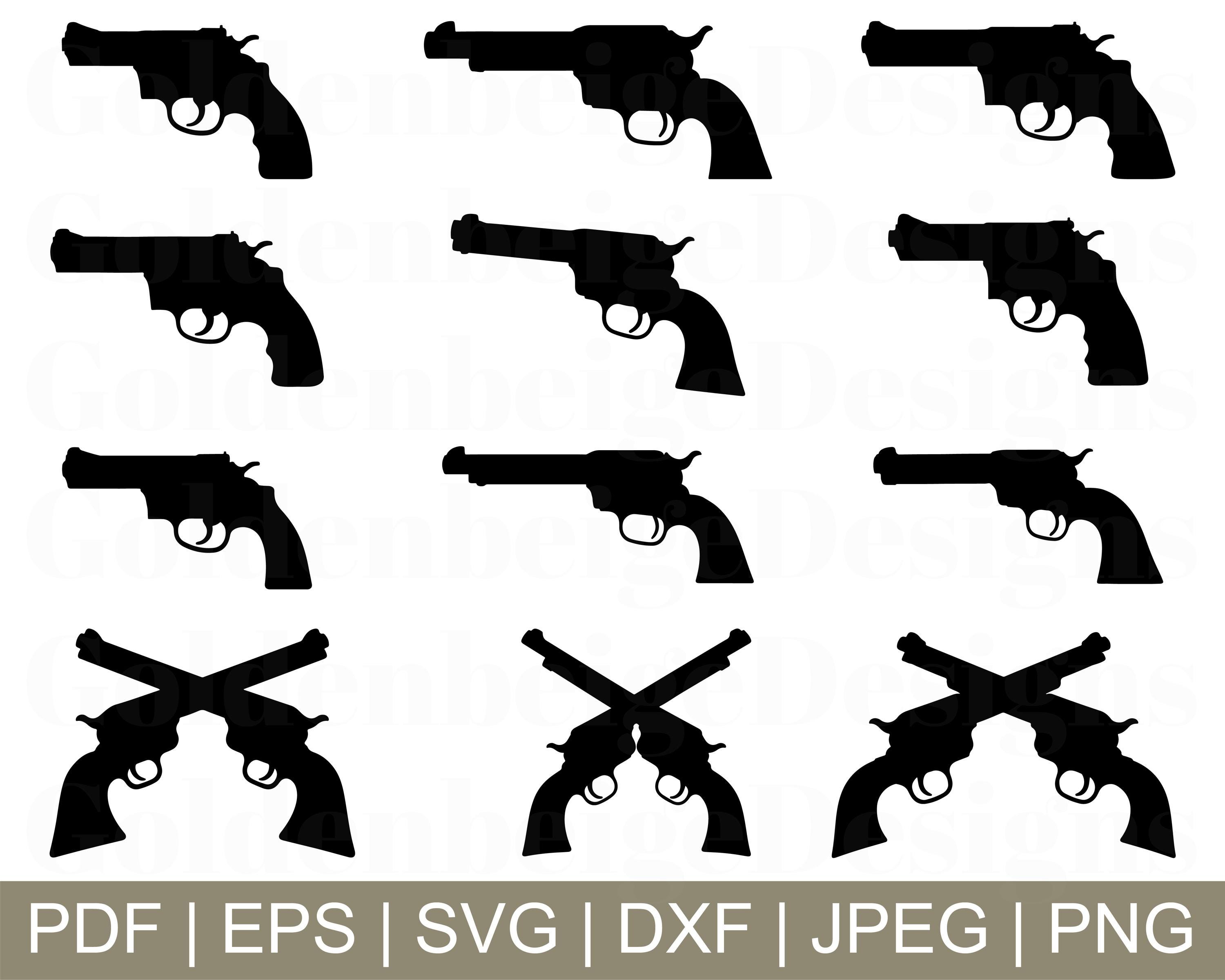 Revolver Svg, Revolver Cut File, Revolvers Cut File, Revolvers Vector ...