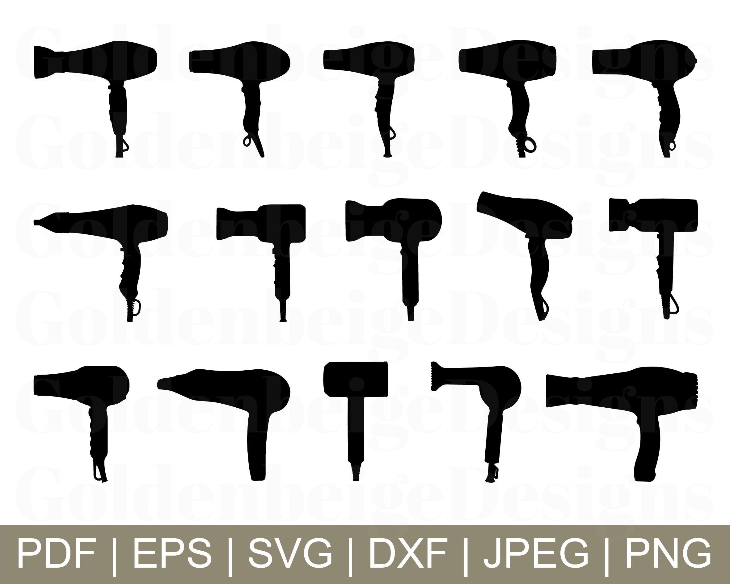 Hair Dryer Svg, Hair Dryer Vector, Hair Dryer Silhouette, Hair Dryers ...