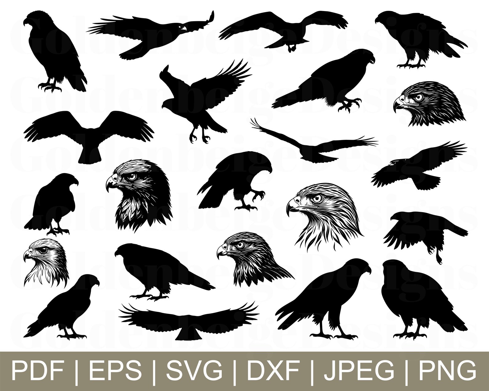 Hawk Bird Svg, Hawk Bird Silhouette, Hawk Bird Cut File, Hawk Cricut ...