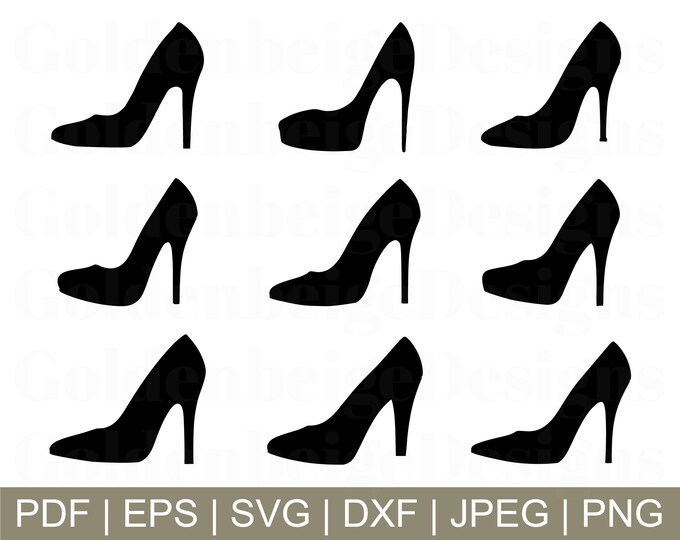 High Heel Silhouette SVG, Svg, Dxf, Cricut, Silhouette Cut File ...