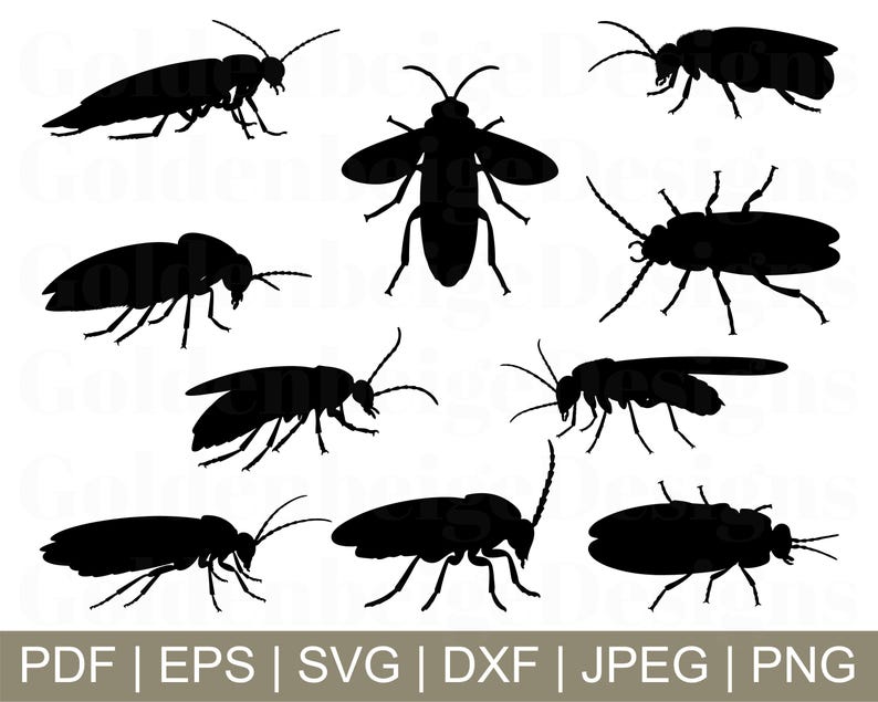 Firefly Svg, Firefly Silhouette, Firefly Cut File, Firefly Dxf, Insects ...