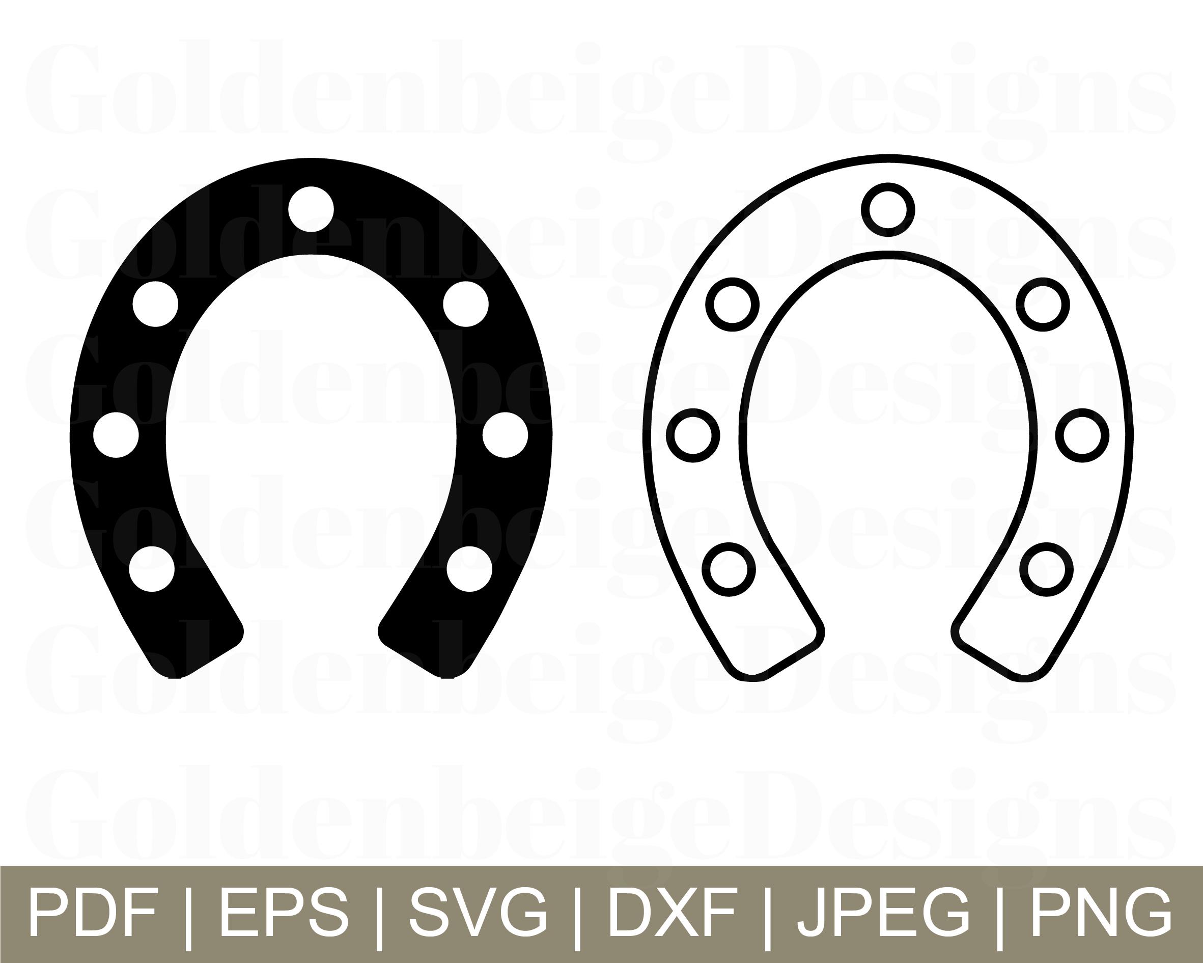 Horseshoe Svg, Horseshoe Vector, Horseshoe Silhouette, Dxf, Jpeg, Png ...