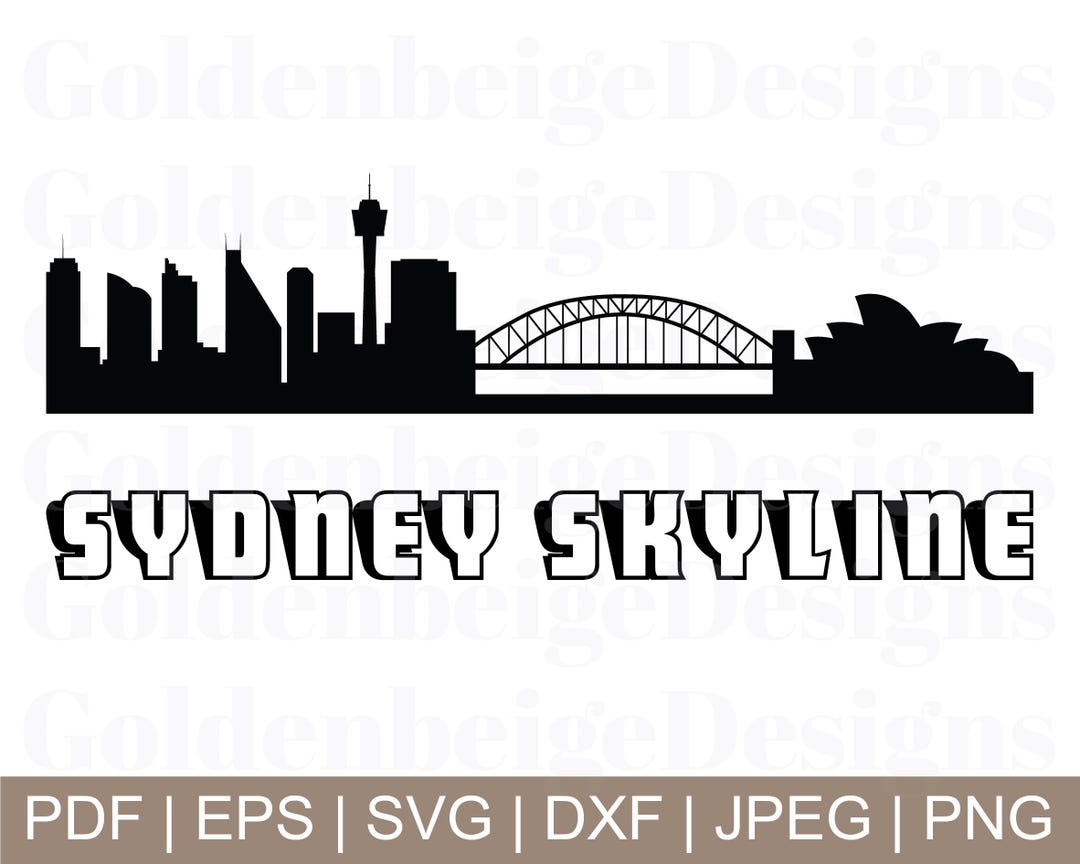 Sydney Skyline Svg, Sydney Skyline Vector, Sydney Skyline Silhouette ...
