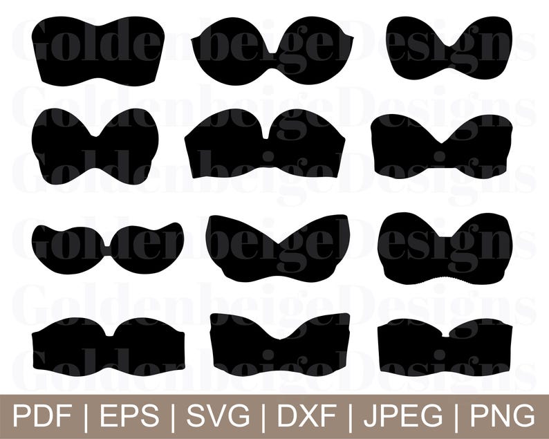 Strapless Bra Svg, Bra Vector, Bra Silhouette, Strapless Bra Cricut ...
