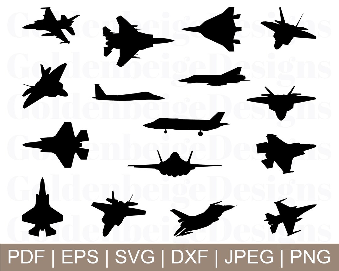 Fighter Jets Svg, Fighter Jets Vector, Military Jet Silhouette Dxf ...