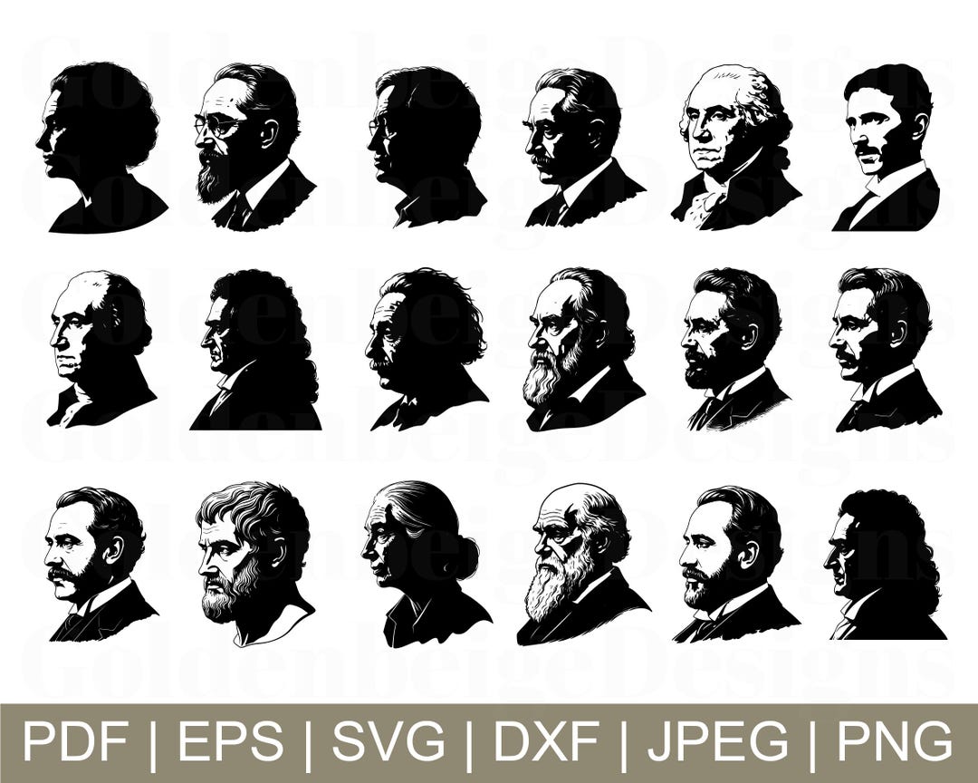 Scientist Head Profile Svg, Scientist Head Profile Cut File, Scientists ...
