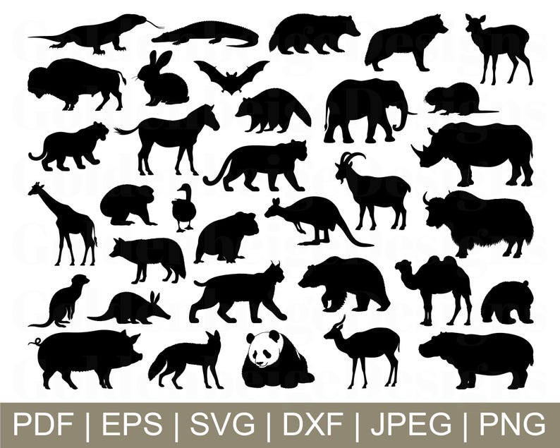 Forest Animals Svg, Forest Animals Cut File, Forest Animals Silhouette ...