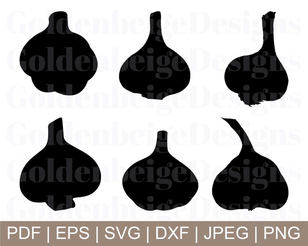 Garlic Svg, Garlic Vector, Garlic Silhouette, Garlic Cricut, Garlic ...