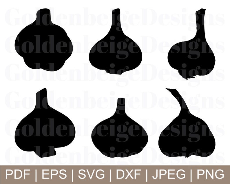 Garlic Svg, Garlic Vector, Garlic Silhouette, Garlic Cricut, Garlic ...