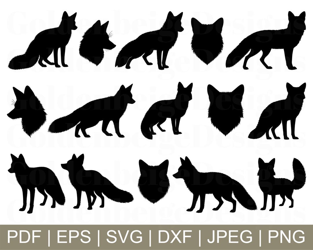 Fox Svg, Fox Silhouette, Fox Cut File, Fox Cricut, Fox Cut File, Fox ...