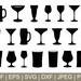 Glass Svg, Glass Silhouette, Glass Vector, Glass Cut File, Glass Dxf ...