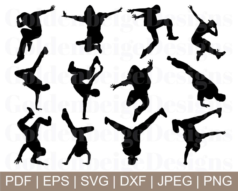 Breakdance Svg, Breakdance Vector, Hip Hop Svg, Dancers Silhouette ...