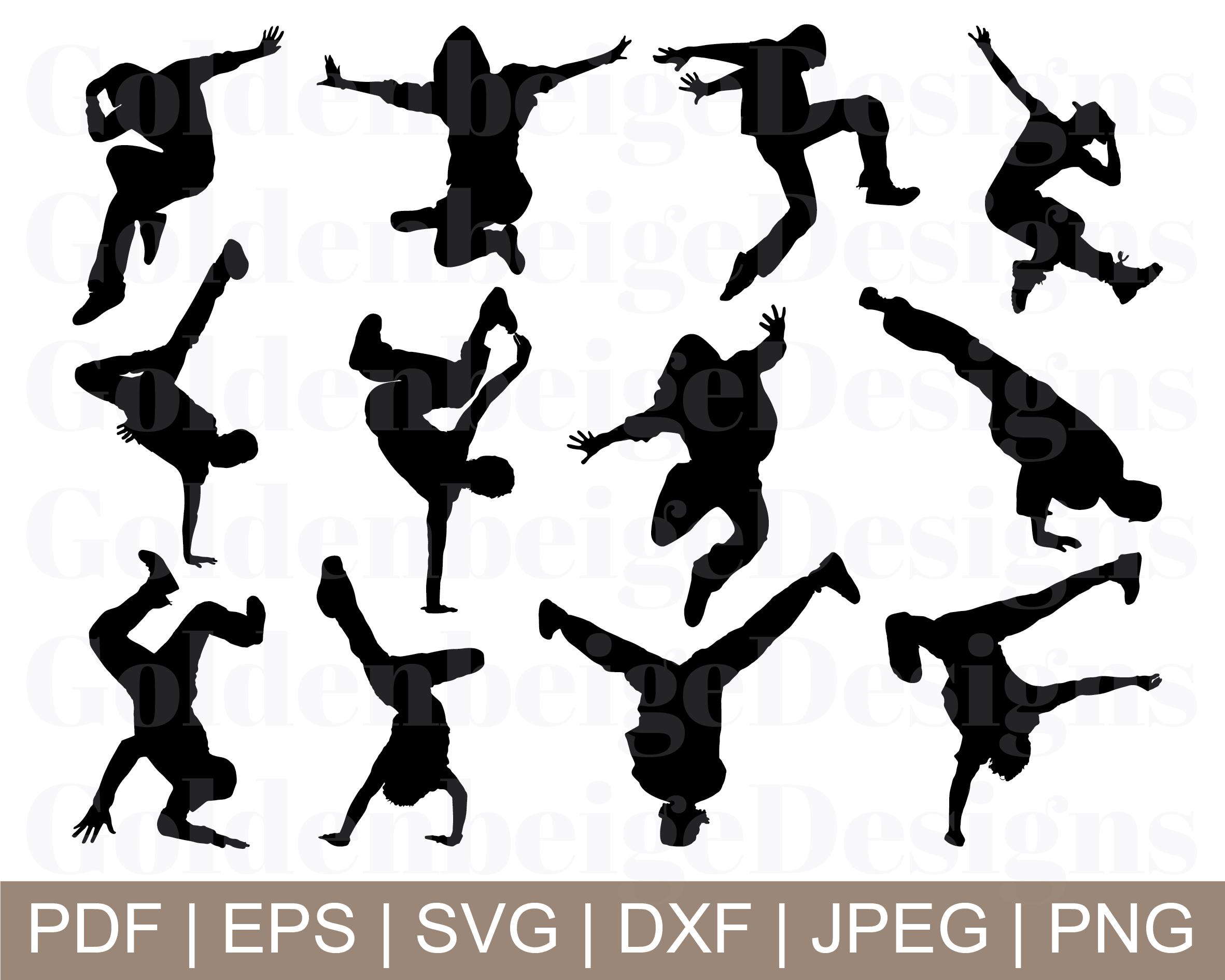 Breakdance Svg, Breakdance Vector, Hip Hop Svg, Dancers Silhouette ...