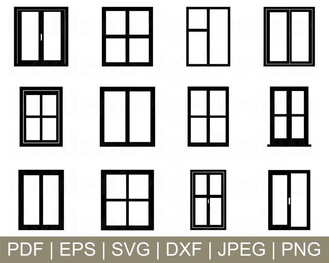 Window Svg, Window Cut File, Window Silhouette, Window Dxf, Jpeg, Png ...