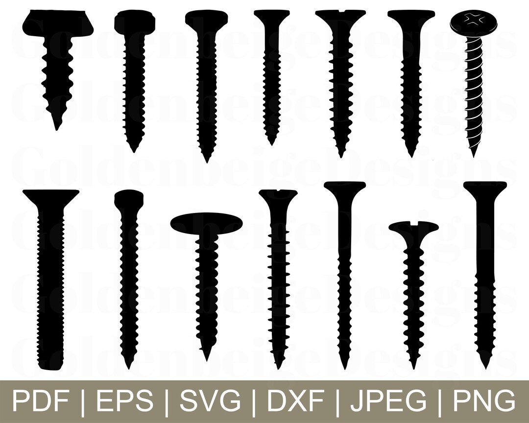 Screw Svg, Screw Cut File, Screw Silhouette, Screw Cricut, Screw Vector ...