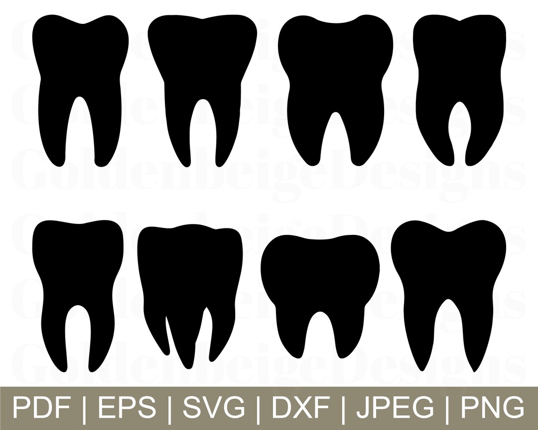 Teeth Svg, Teeth Vector, Teeth Silhouette, Teeth Cricut, Teeth Cut File ...