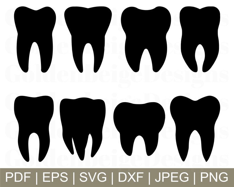 Teeth Svg, Teeth Vector, Teeth Silhouette, Teeth Cricut, Teeth Cut File ...
