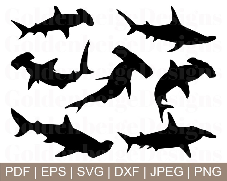 Hammerhead Shark Svg, Hammerhead Sharks Vector, Hammerhead Sharks ...
