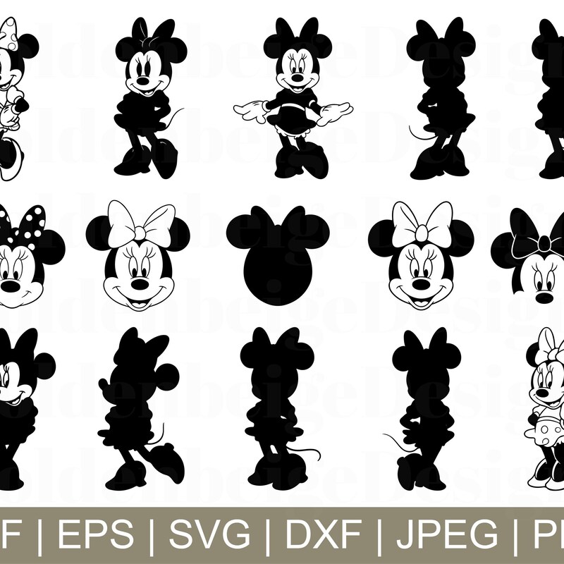 Minnie Mouse Svg - Etsy