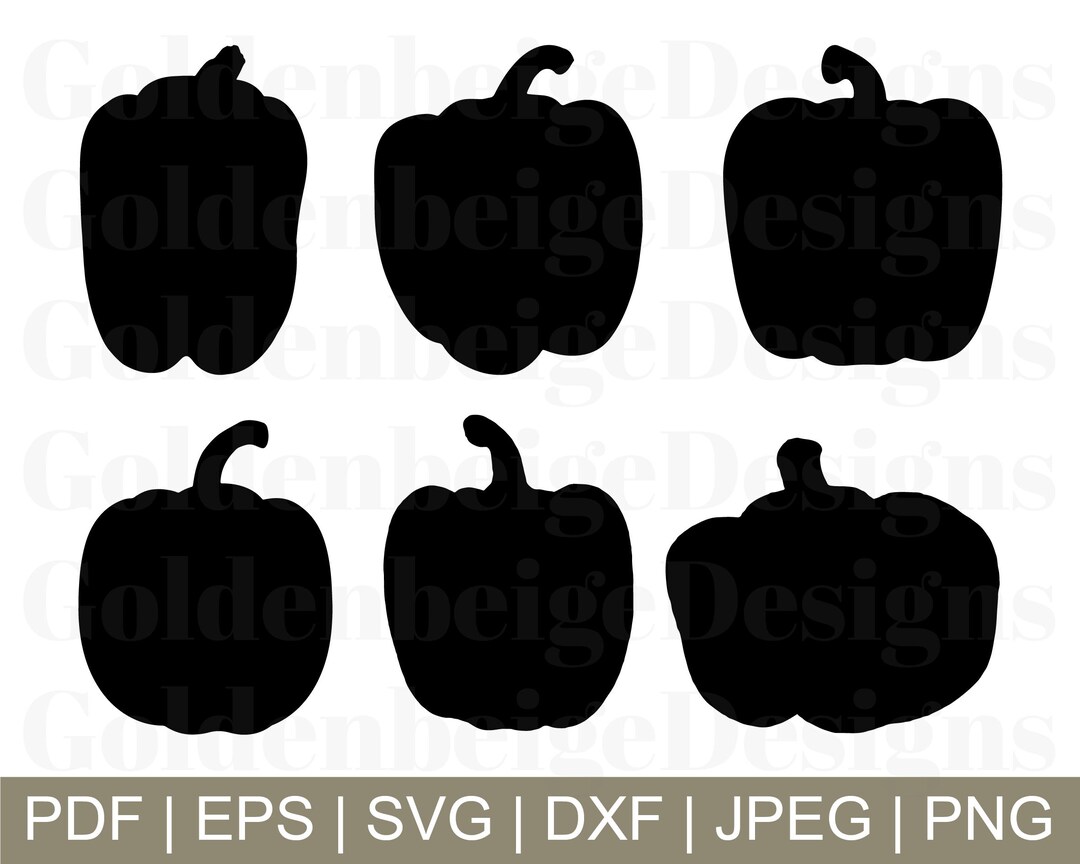Capsicum Svg, Capsicum Vector, Capsicum Silhouette, Vegetable ...